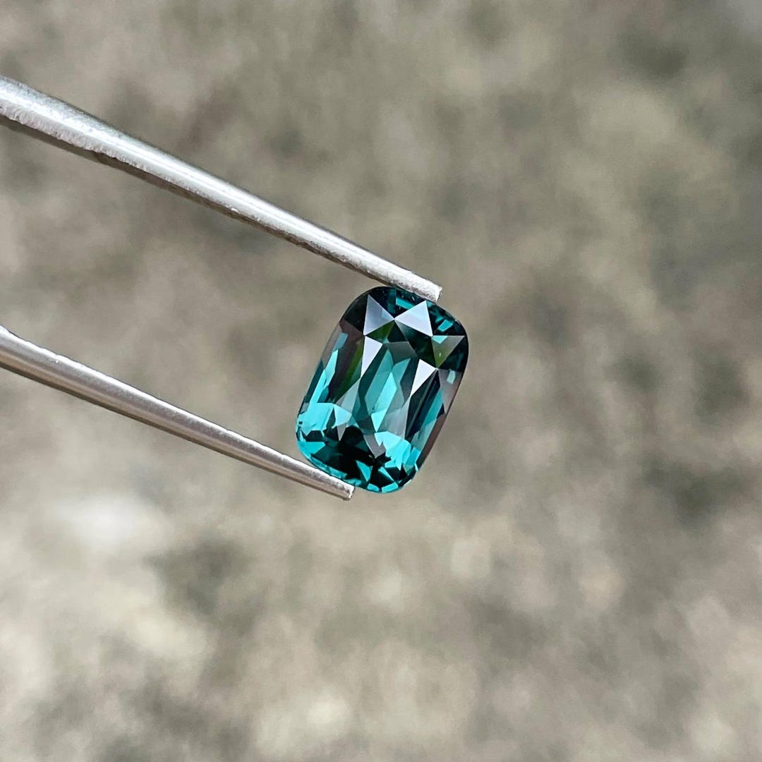 2.51 Ct Teal Blue Spinel Cushion Cut | Natural Loose Gemstone From Sri ...
