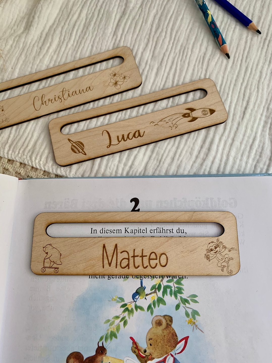 Personalised, Laser Cut and Engraved Wooden Reading Aid for School ...