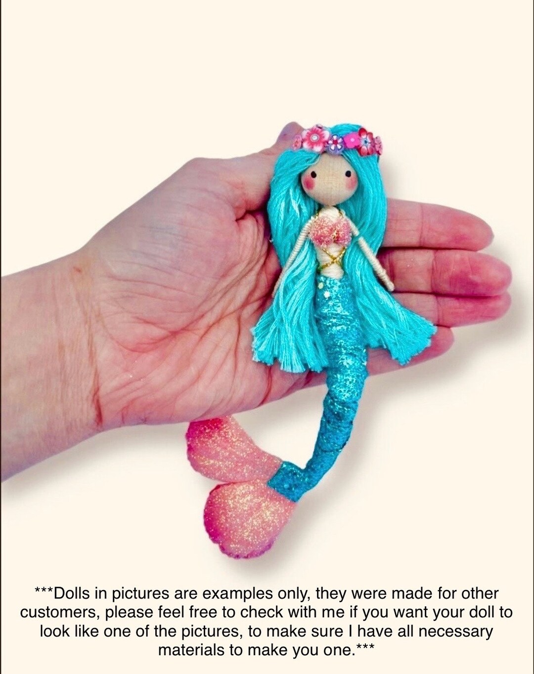 Custom Bendy Mermaid Doll – Handcrafted Personalized Gift (customizable ...