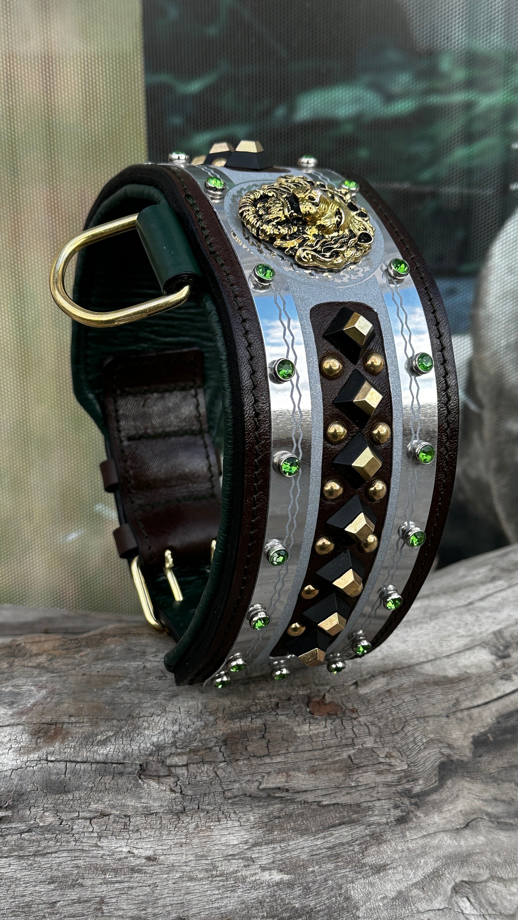 Handmade Crystal Stone Dog Collar: Copper Workdog Collar - Etsy