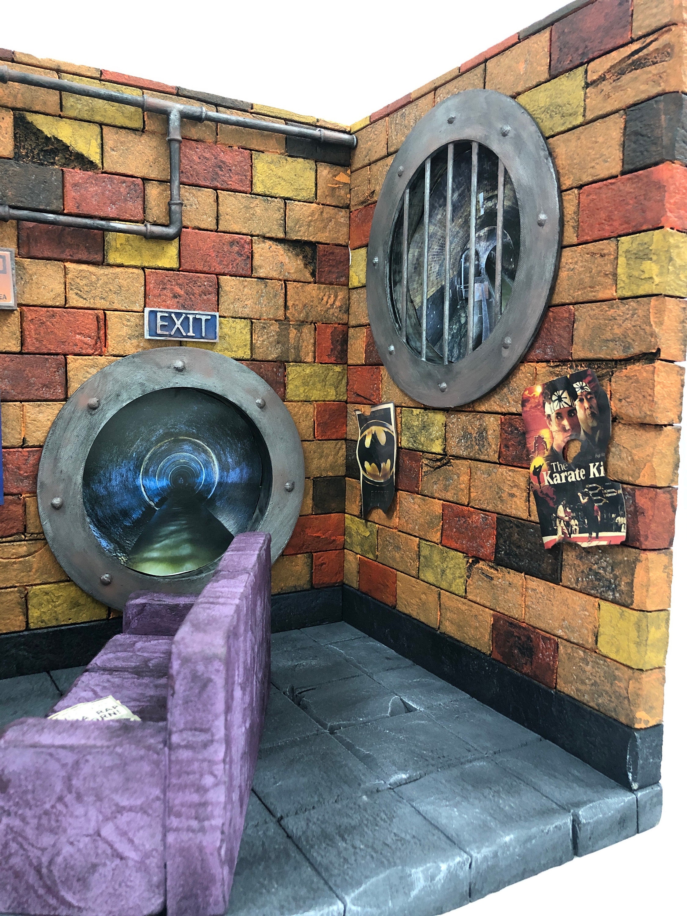 A 1:12 Sewer Lair Living Room Diorama-perfect for Neca Teenage Mutant ...