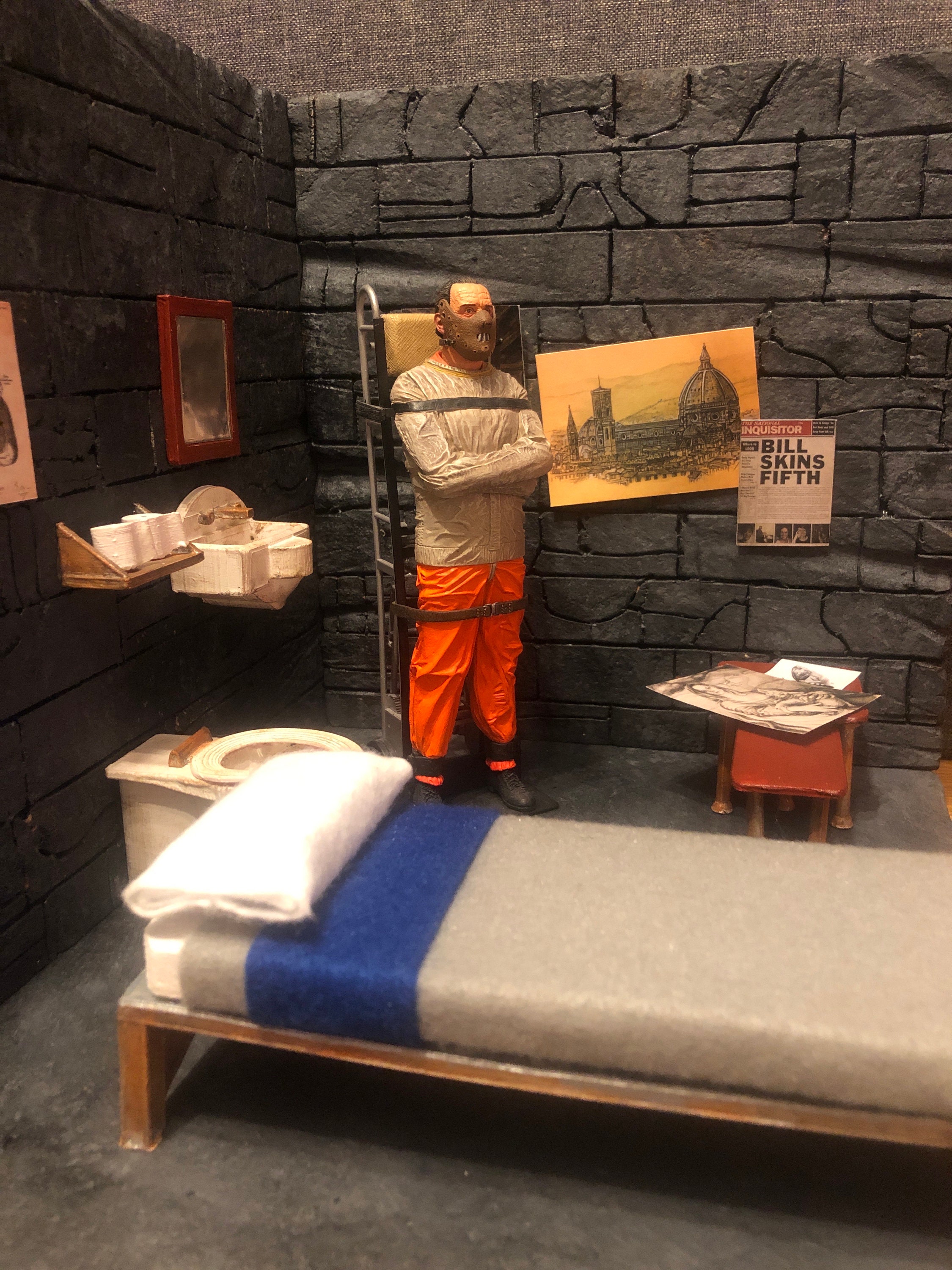 A Hannibal Lecter Cell Diorama 1:12 Silence of the Lambs fig - Etsy UK