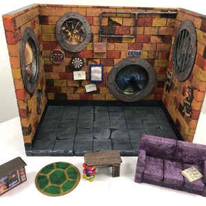 A 1:12 Sewer Lair Living Room Diorama-perfect for Neca Teenage Mutant ...