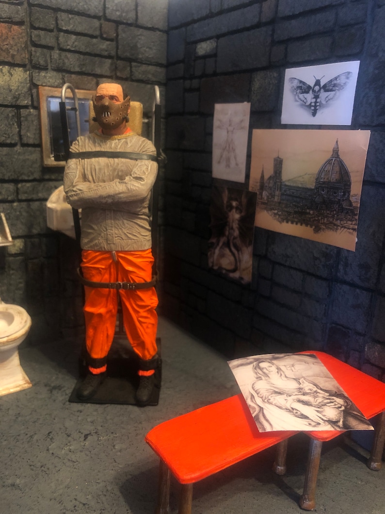 A Hannibal Lecter Cell Diorama 1:12 Silence of the Lambs fig Not ...