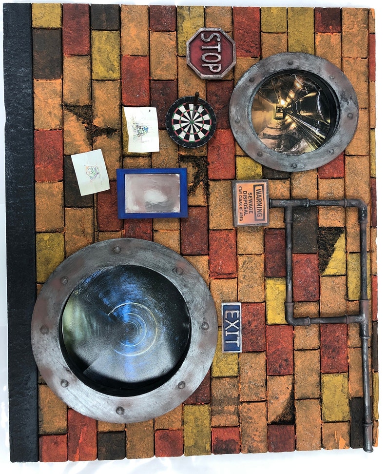 A 1:12 Sewer Lair Living Room Diorama-perfect for Neca Teenage Mutant ...