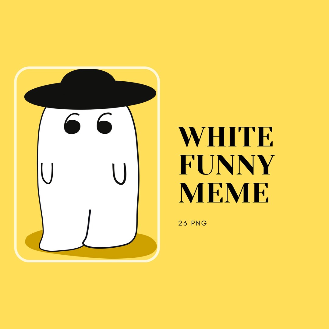 White Funny Meme Clip Art | White Funny Sticker | Funny Clip Art ...