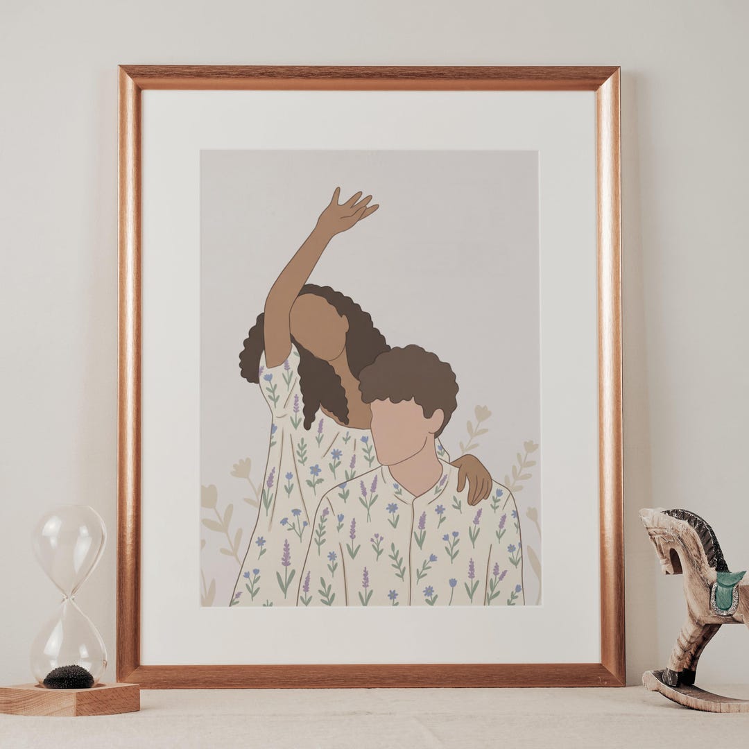 Custom Faceless Couple Line Art – Digital Download - Etsy