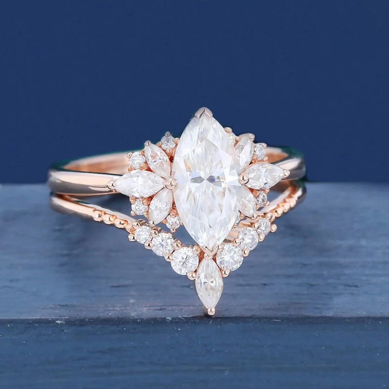 Engagement Ring Set - Etsy