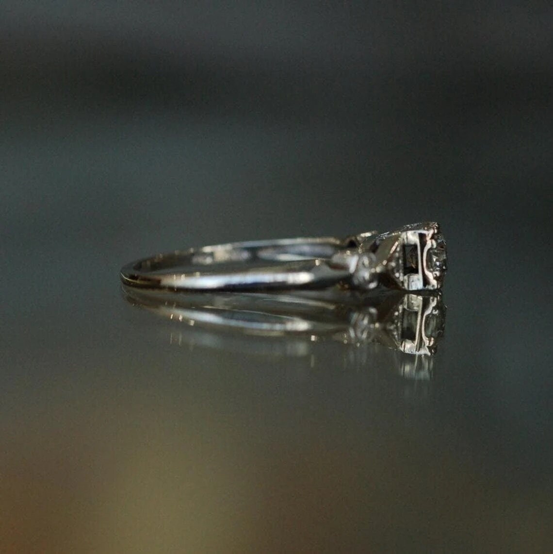 Vintage Ethical European Cut Round Diamond Engagement Ring - Etsy