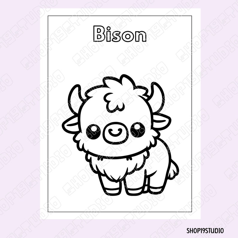 Adorable Kawaii Animal Coloring Pages for Kids Digital Download, 50 ...
