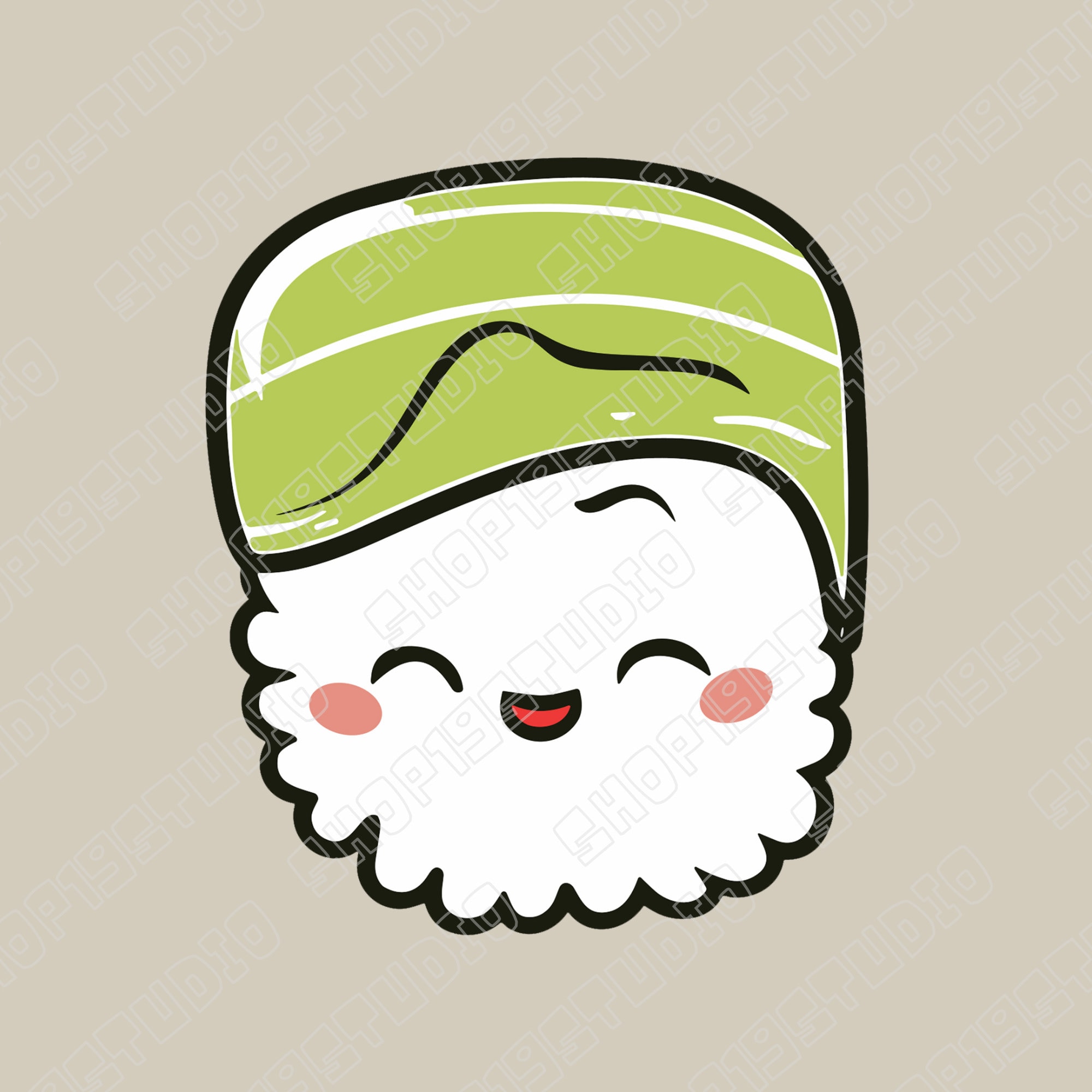 Adorable Chibi Sushi Rolls Sticker Sheet - Hand-drawn Animation Style ...