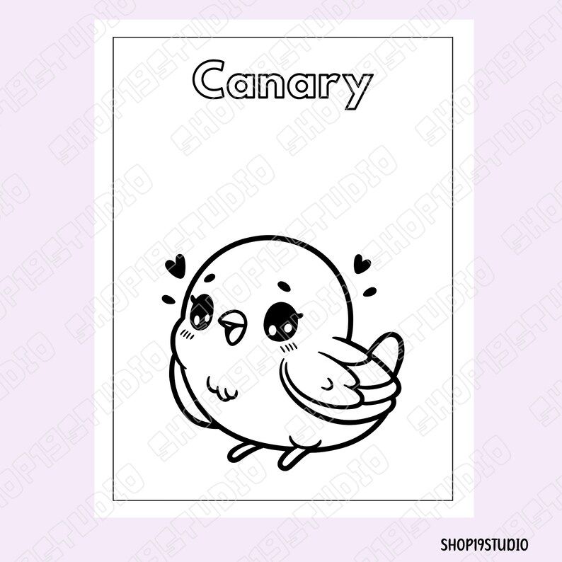 Adorable Kawaii Animal Coloring Pages for Kids Digital Download, 50 ...