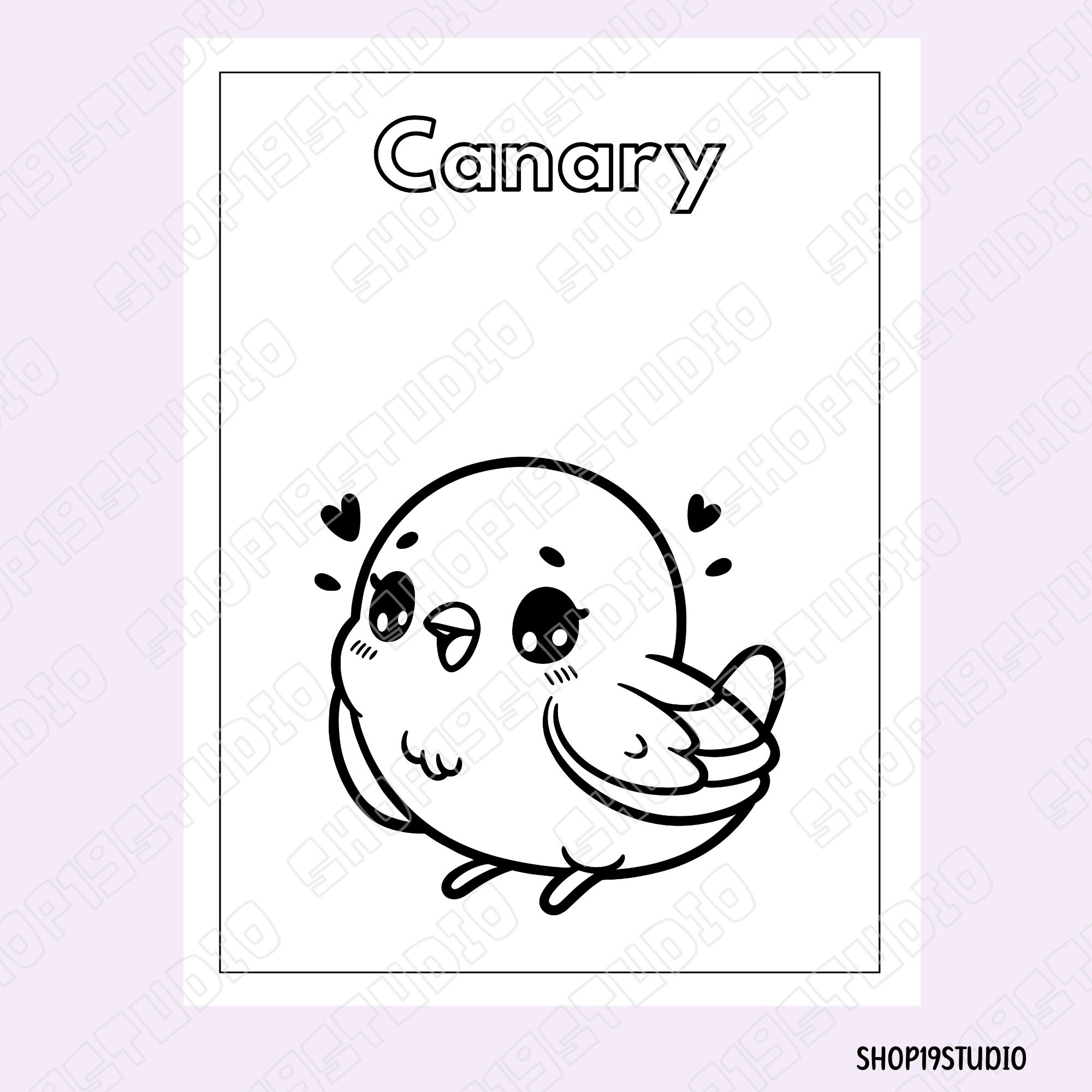 Adorable Kawaii Animal Coloring Pages for Kids Digital Download, 50 ...