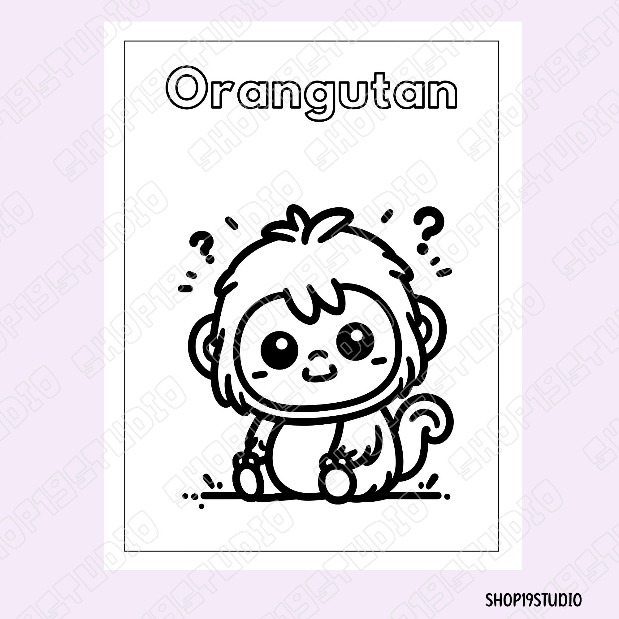Adorable Kawaii Animal Coloring Pages for Kids Digital Download, 50 ...