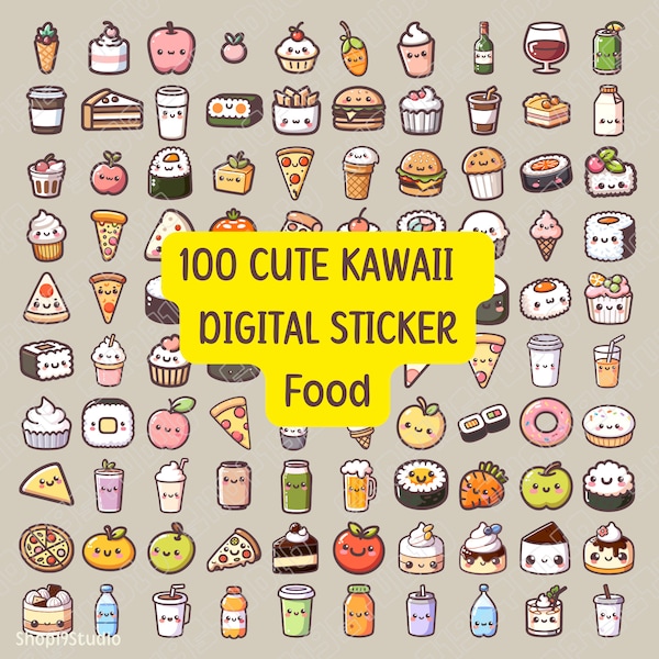Kawaii Food Stickers - Etsy
