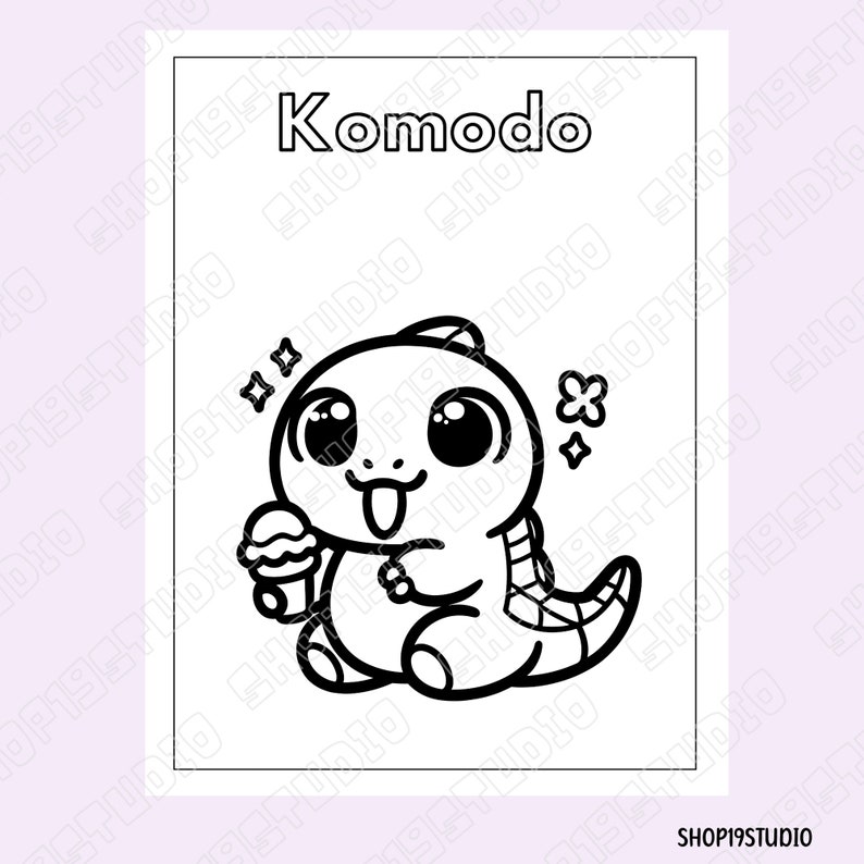 Adorable Kawaii Animal Coloring Pages for Kids Digital Download, 50 ...