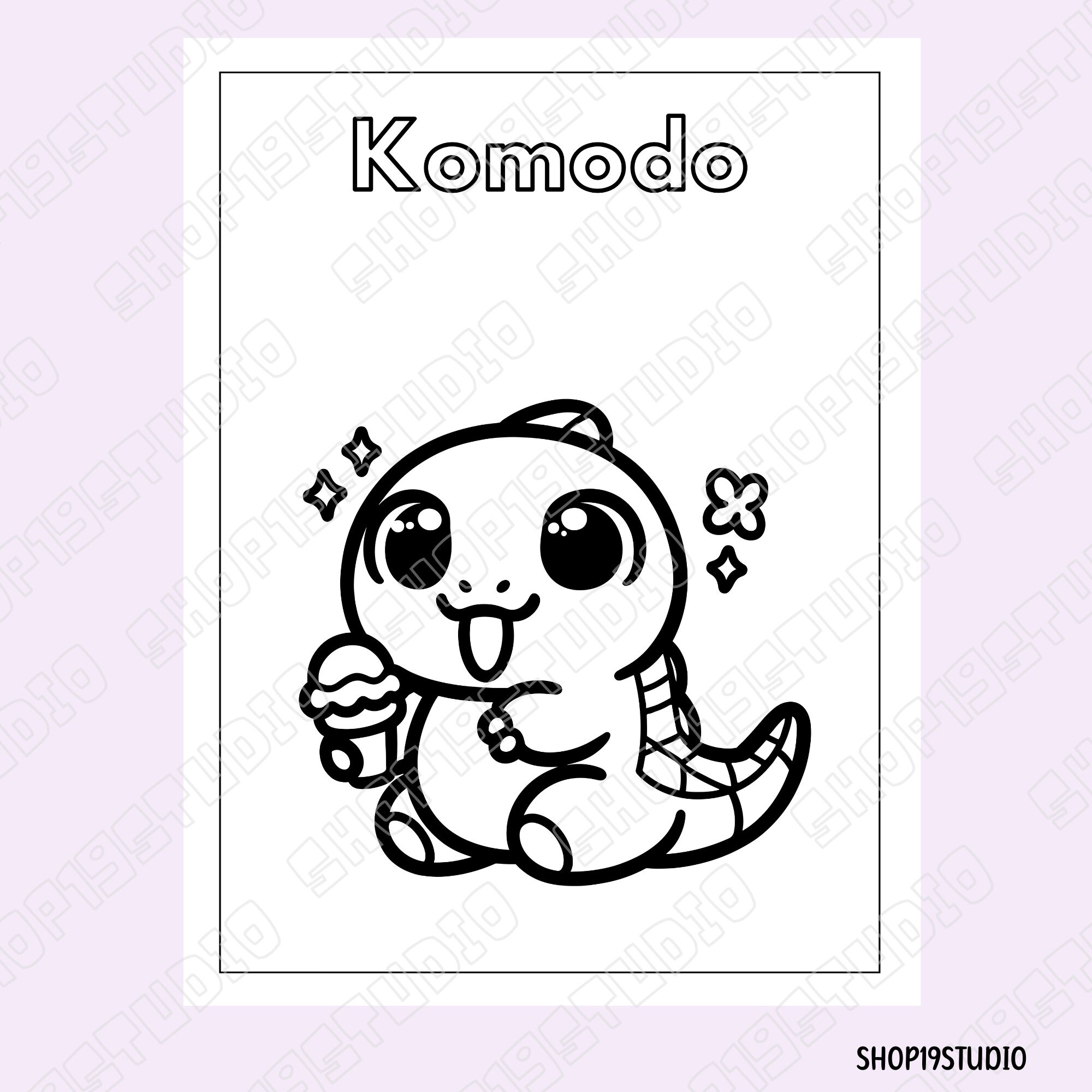 Adorable Kawaii Animal Coloring Pages for Kids Digital Download, 50 ...