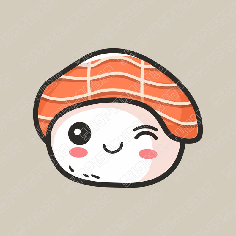 Adorable Chibi Sushi Rolls Sticker Sheet - Hand-drawn Animation Style ...