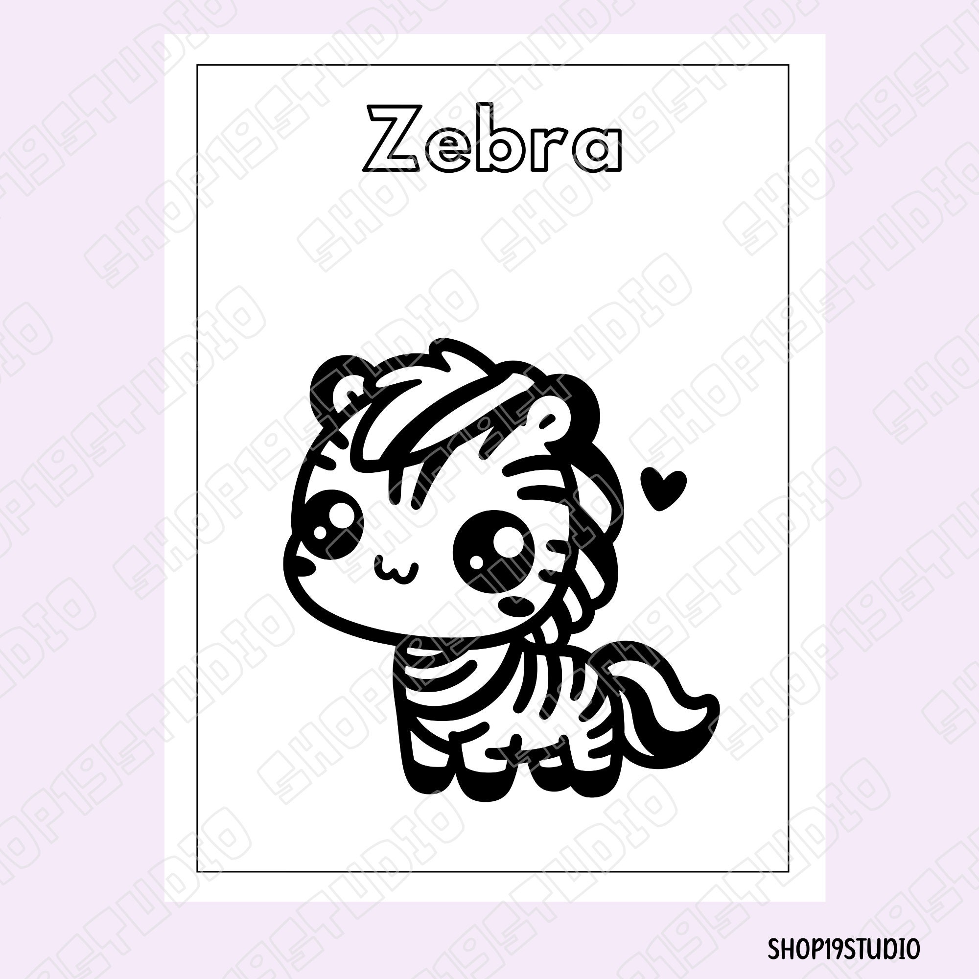 Adorable Kawaii Animal Coloring Pages for Kids Digital Download, 50 ...