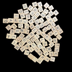 Vintage Wood Scrabble Letter Tiles 90 Pieces Only - Etsy