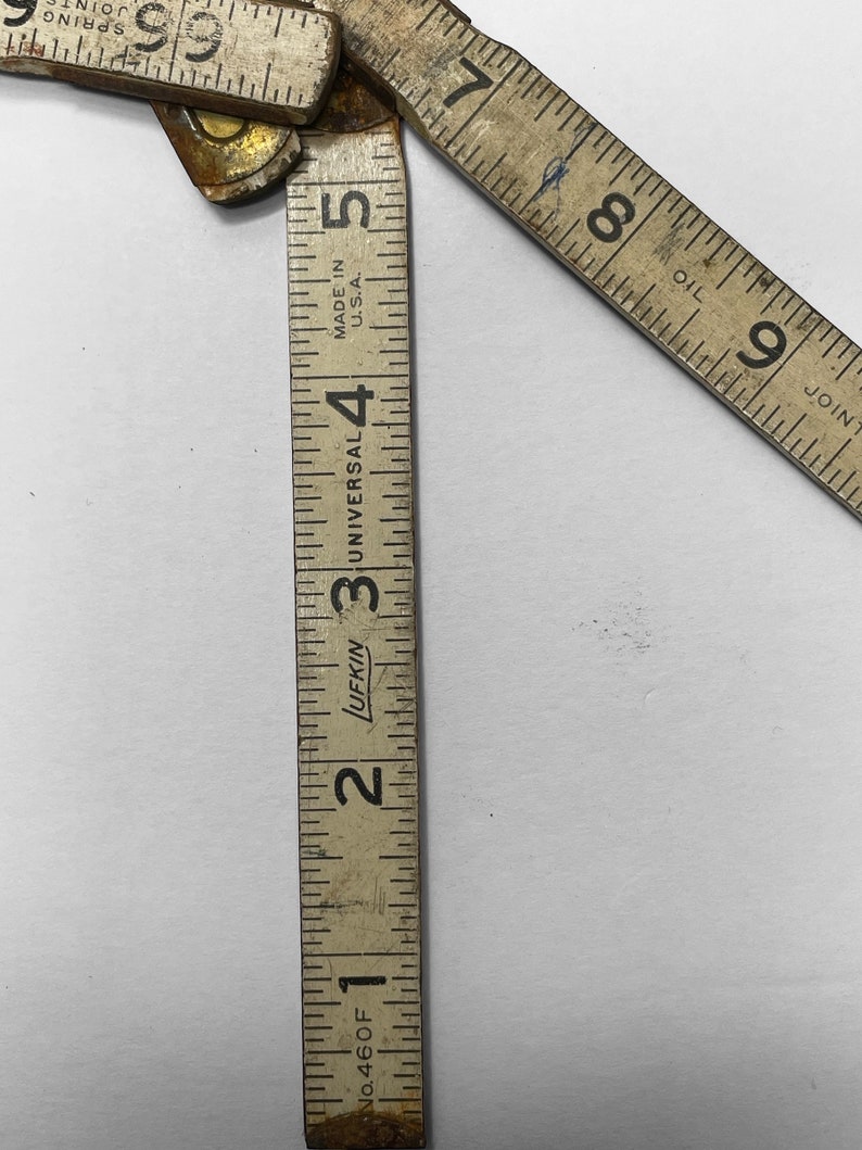 VTG Lufkin 2 Way No 460F Spring Joints Folding Ruler Measuring Stick 72 ...