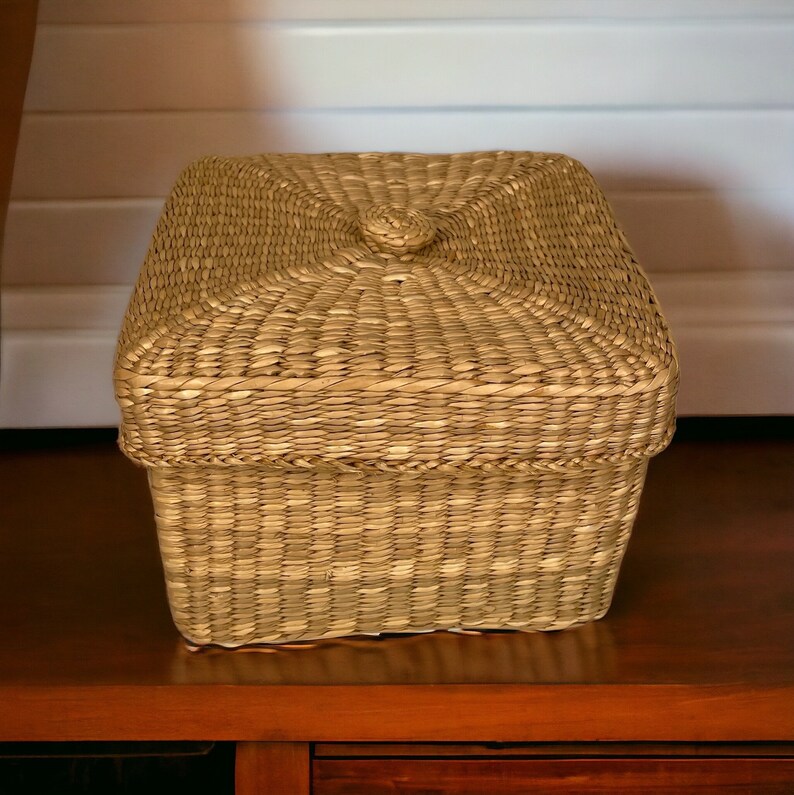 Seagrass Nested Baskets Set of 4 Square - Etsy