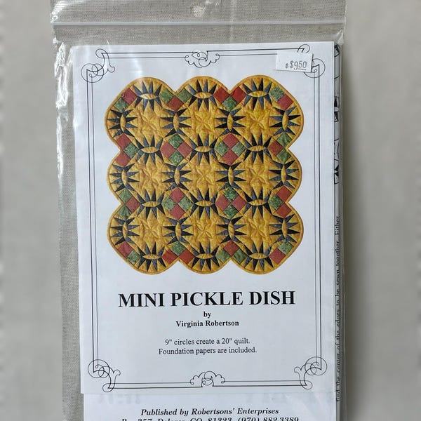 Pickle Dish Quilt Pattern - Etsy