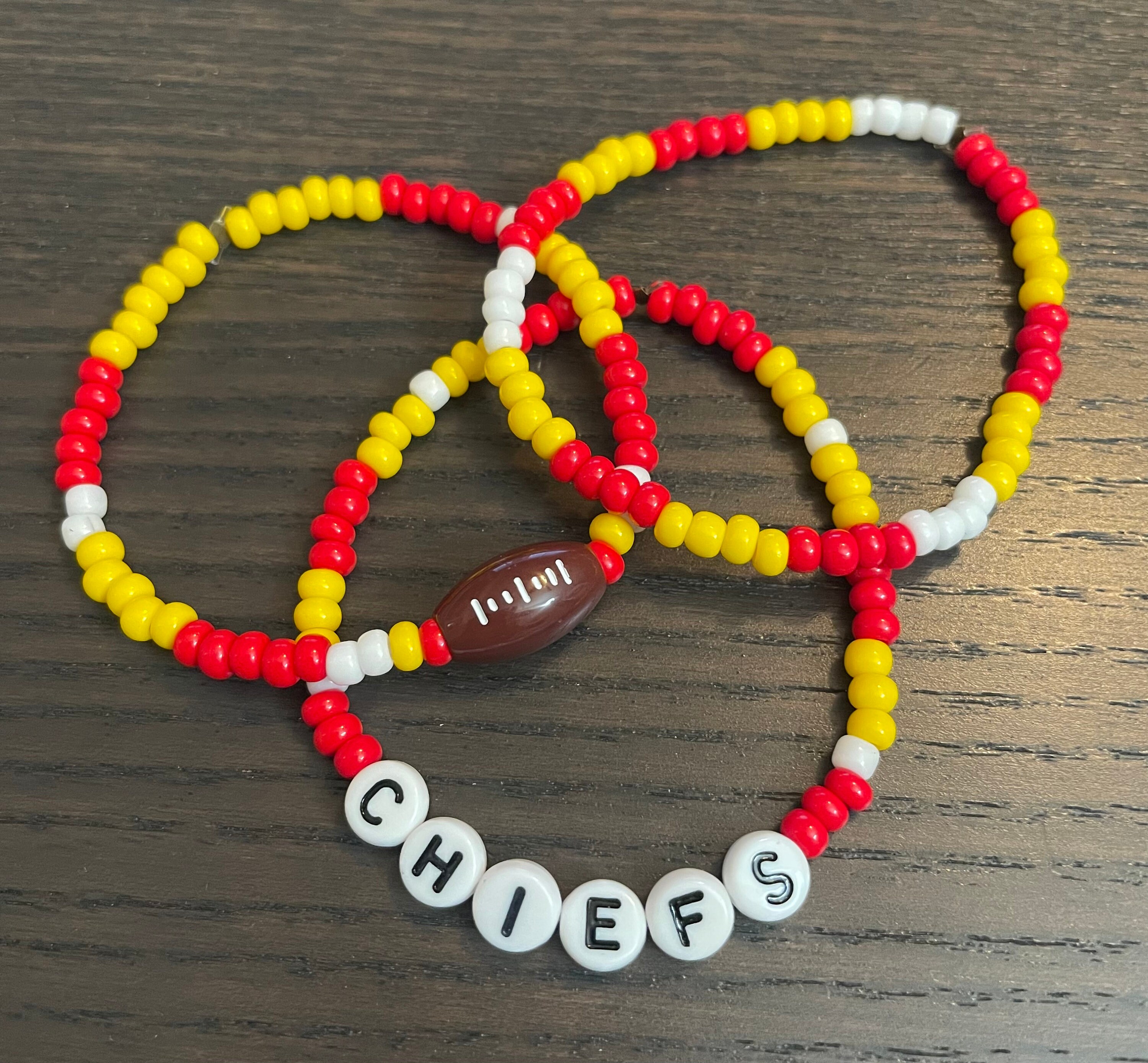 Kansas City Chiefs Bracelet Set - Etsy