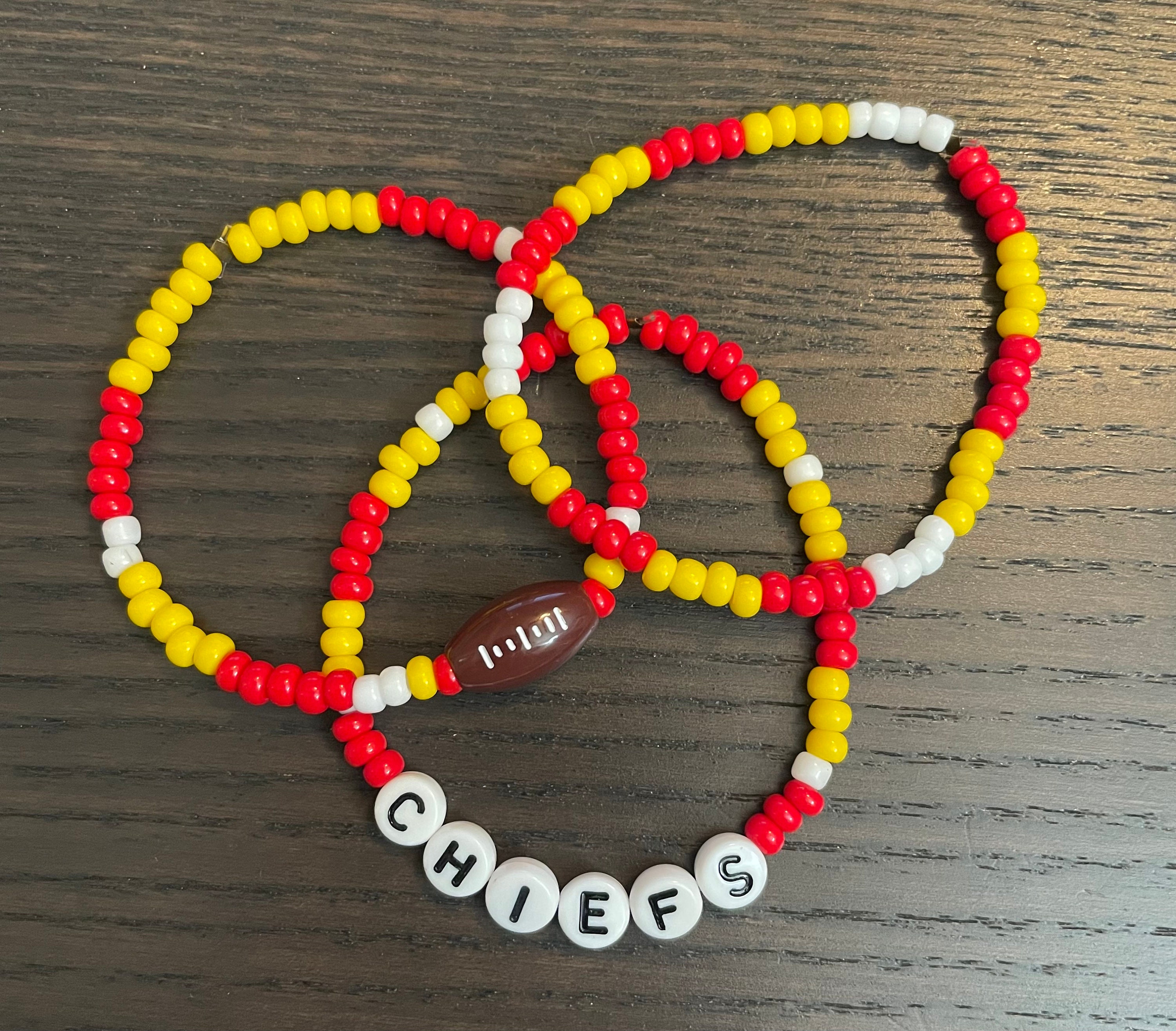 Kansas City Chiefs Bracelet Set - Etsy