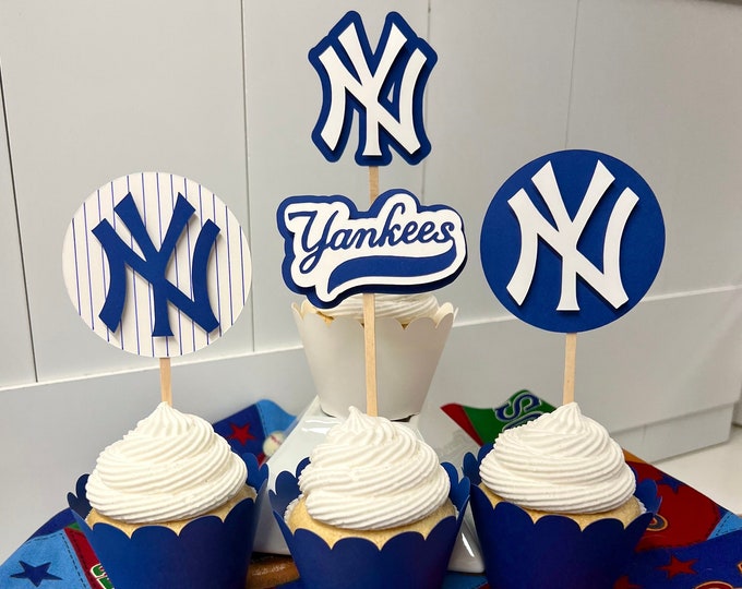 Baseball Cake Topper/ Yankees Inspired / Yankees Birthday/ Baseball ...