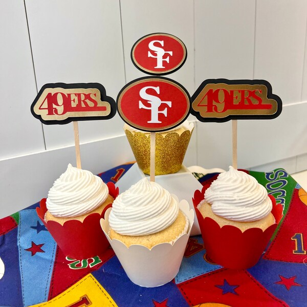 49ers Cupcake Topper - Etsy