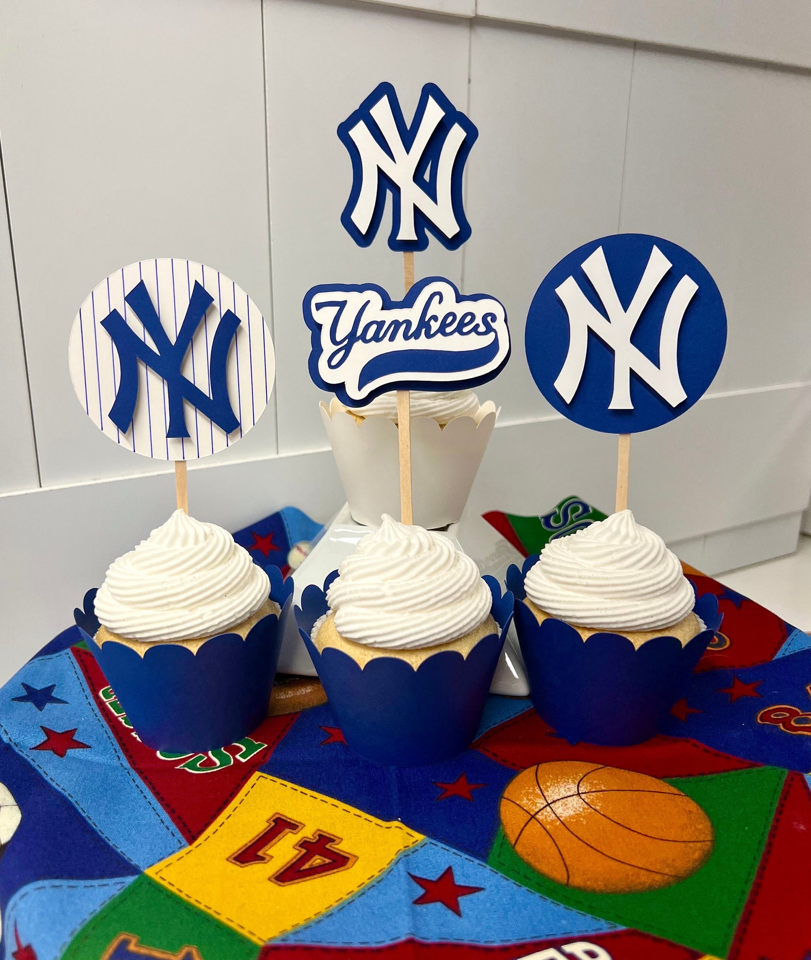 New York Yankees Cupcake Toppers - Etsy