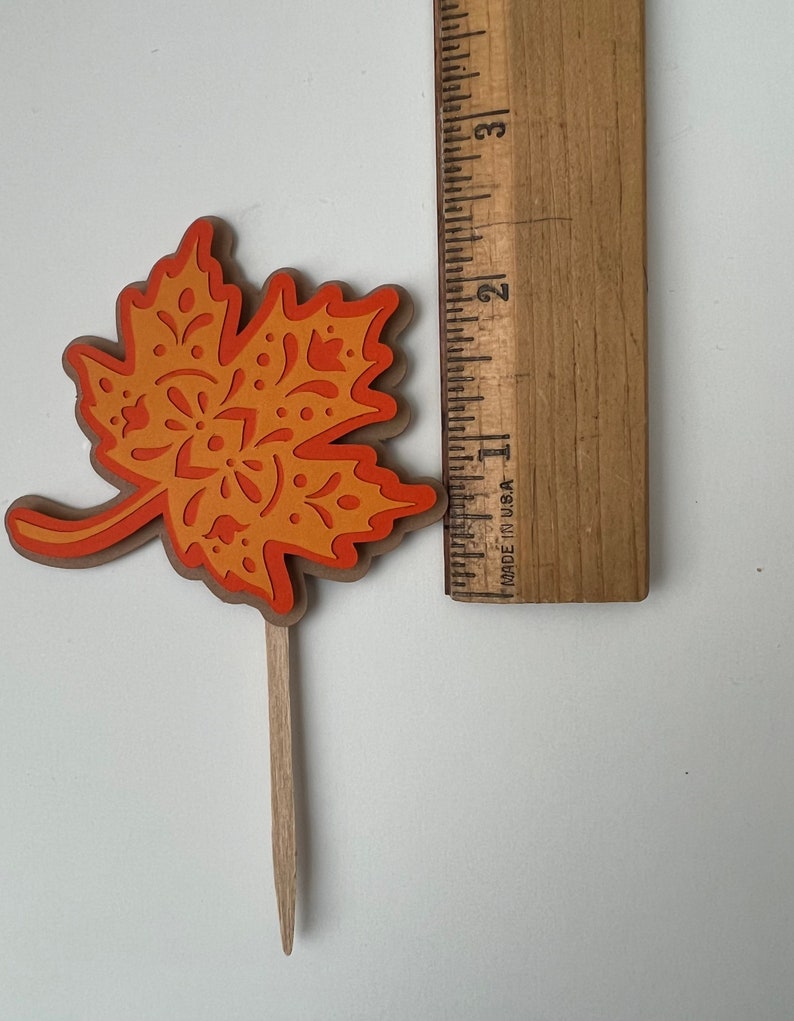 Mandala Leaf Cupcake Toppers - Etsy