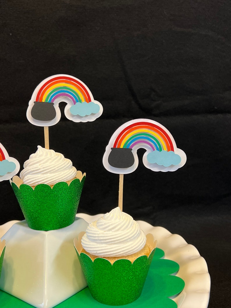 Rainbow Cupcake Toppers - Etsy