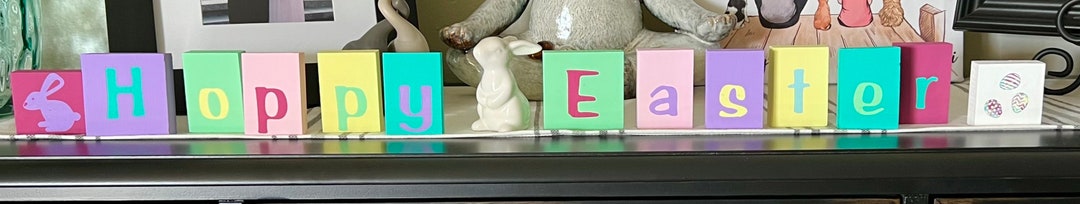 Wood Easter Blocks - Etsy