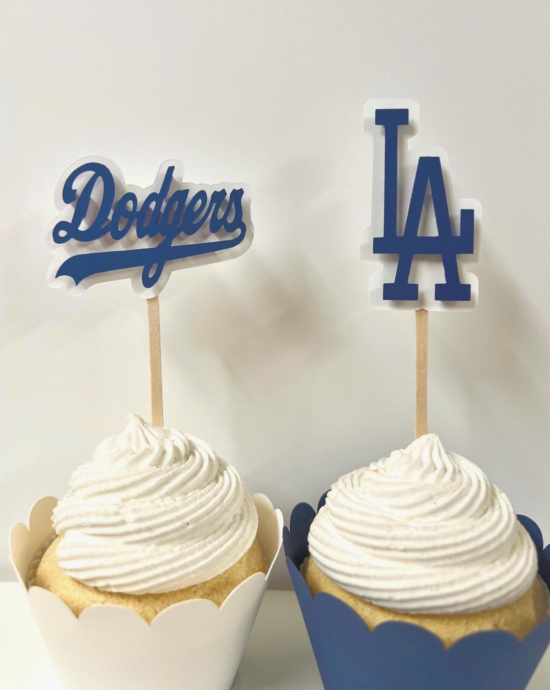 LA Dodgers Cupcake Topper - Etsy