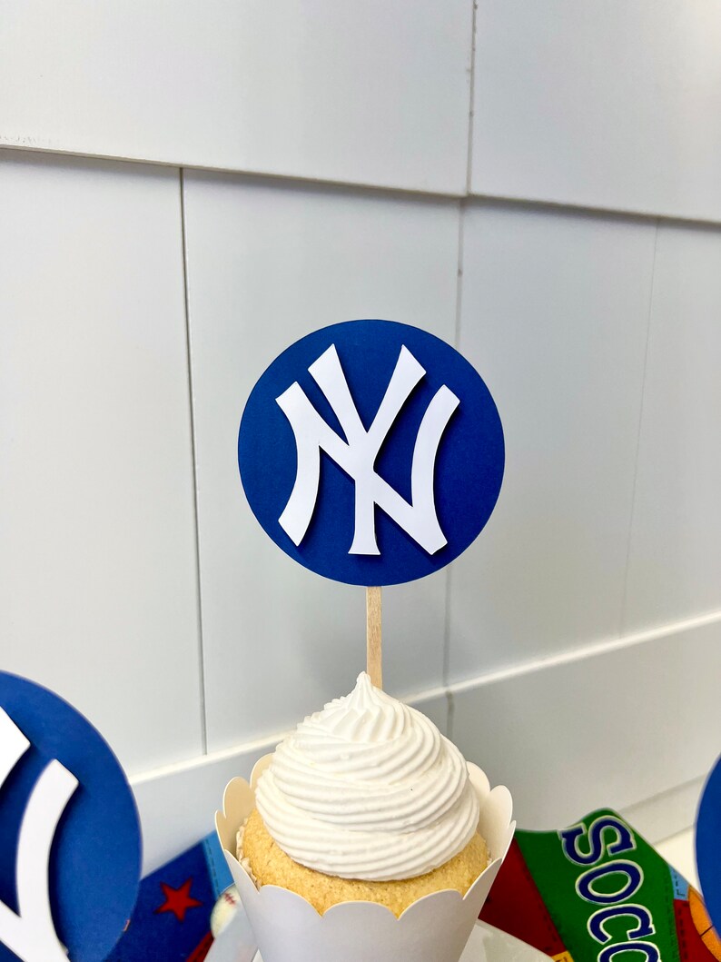 New York Yankees Cupcake Toppers - Etsy