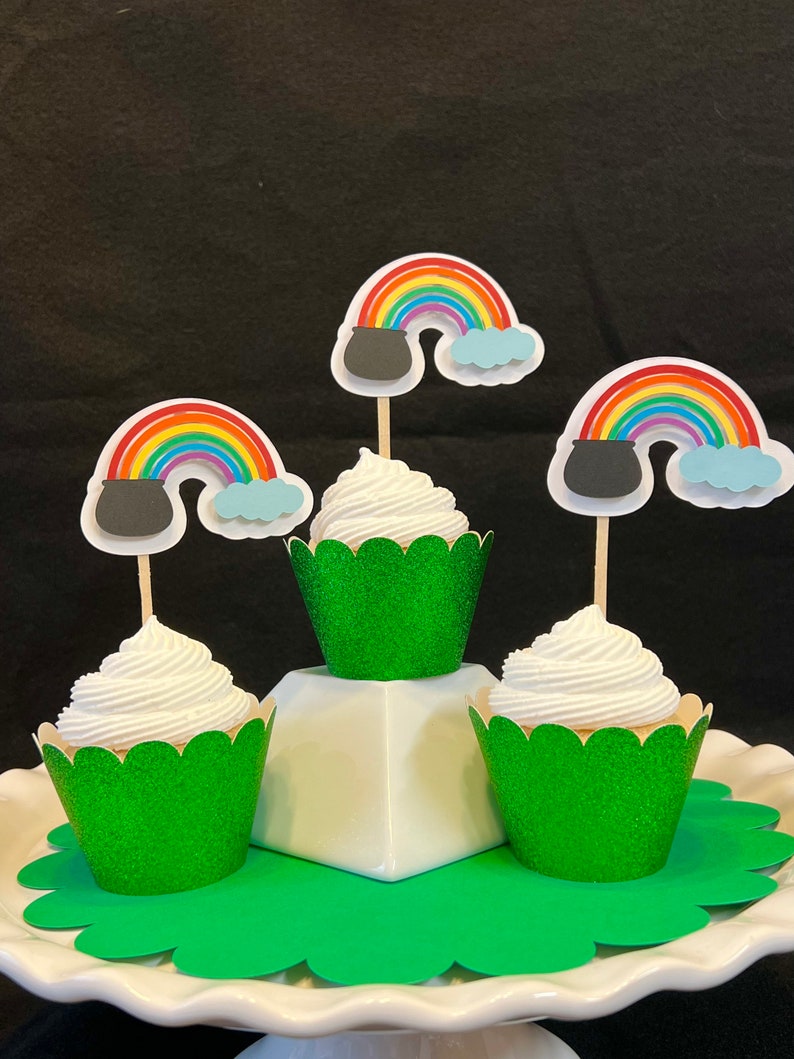 Rainbow Cupcake Toppers - Etsy