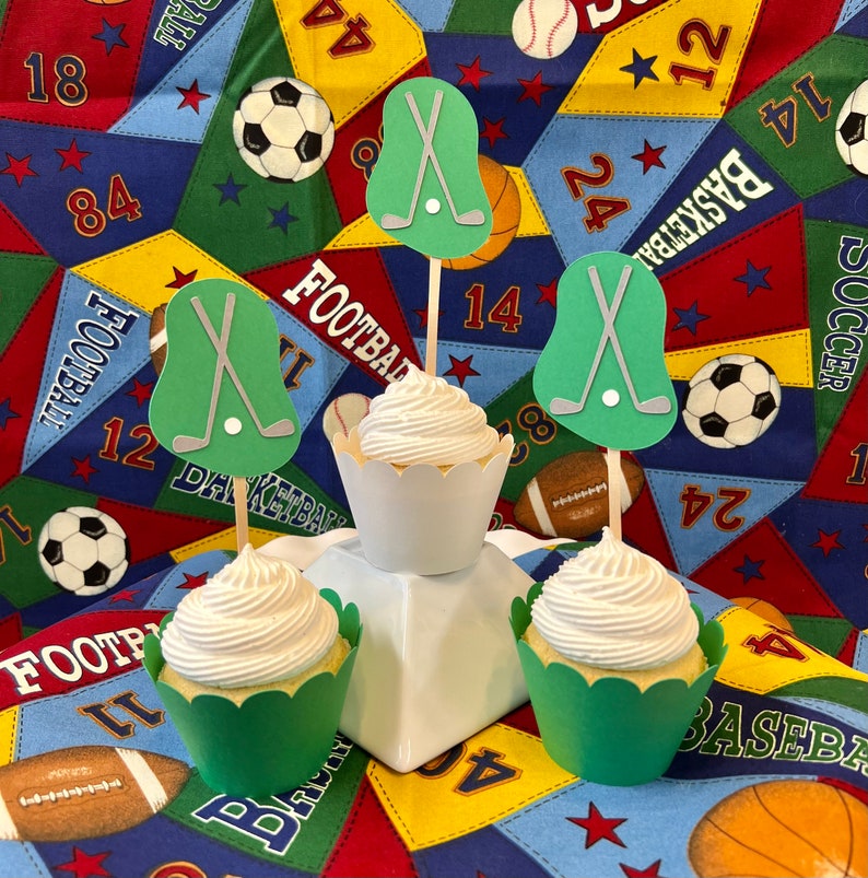 Golf Cupcake Toppers - Etsy