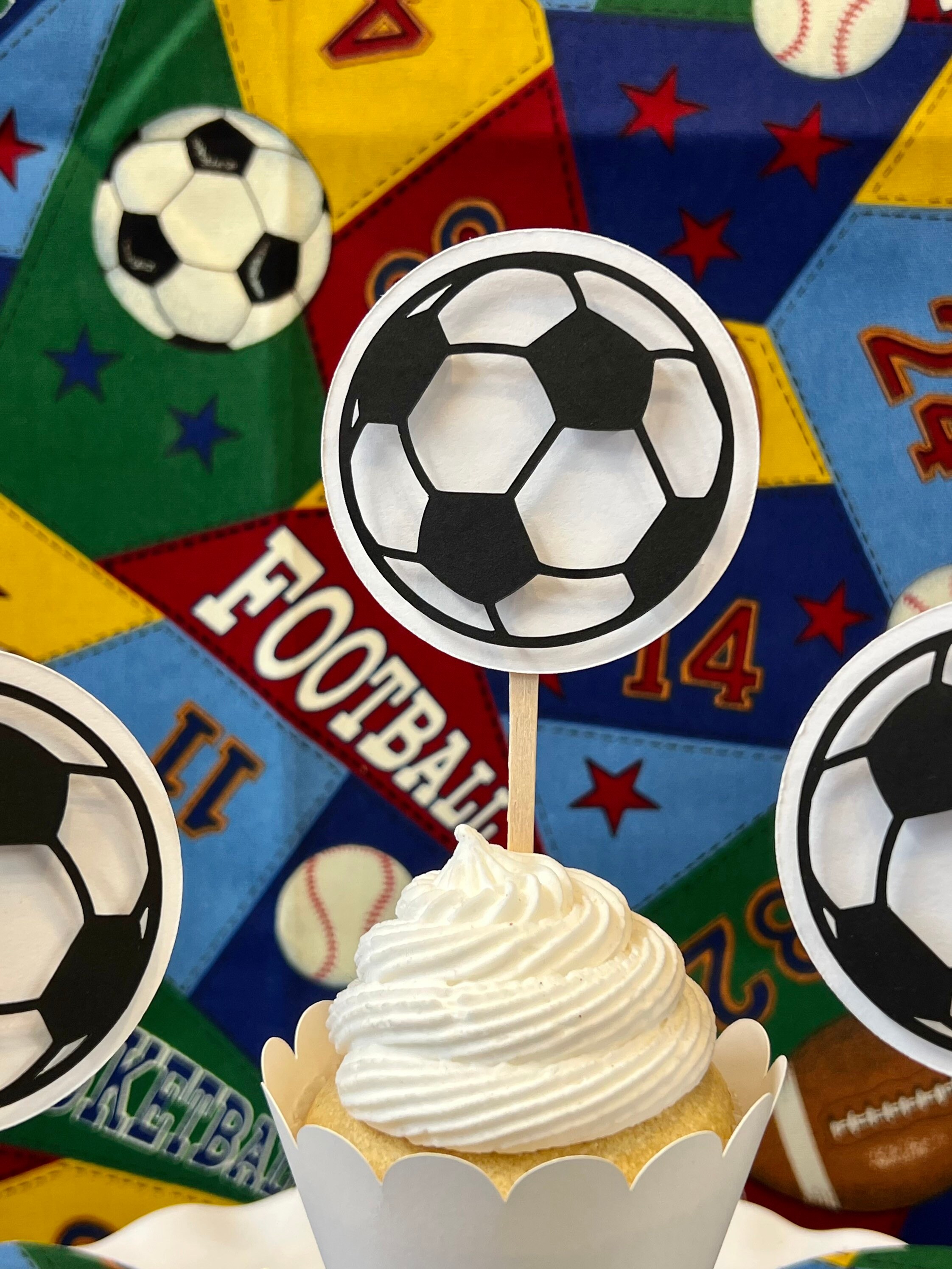Soccer Cupcake Toppers - Etsy