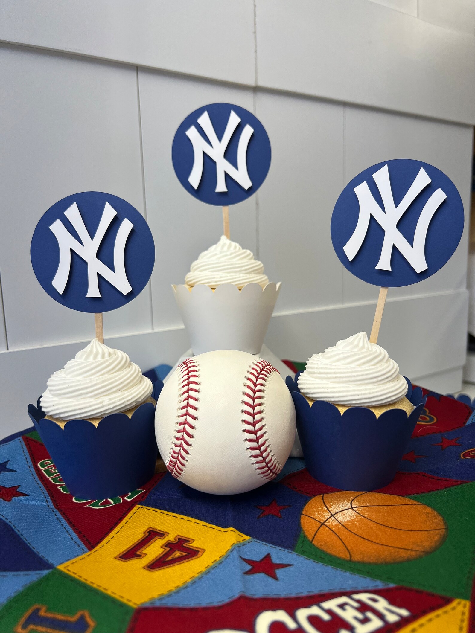 New York Yankees Cupcake Toppers - Etsy