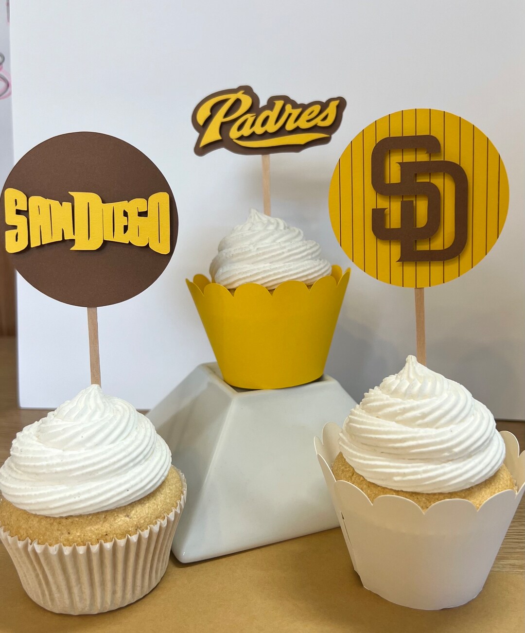 San Diego Padres Cupcake Toppers - Etsy