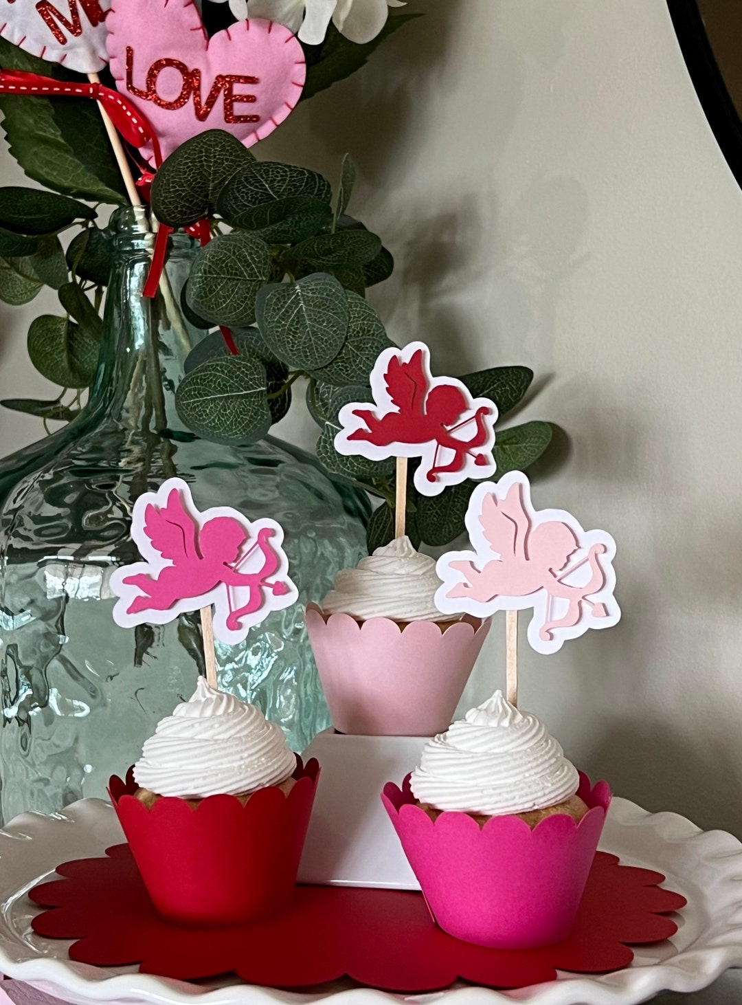Valentine Cupid Cupcake Toppers - Etsy