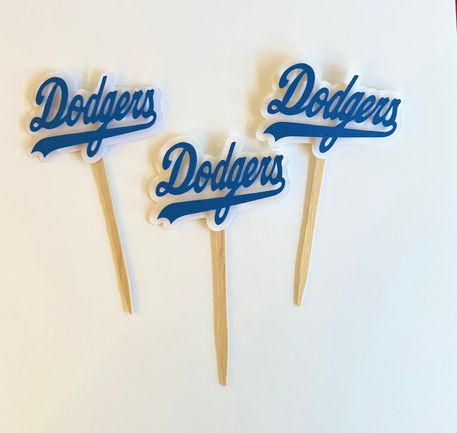 LA Dodgers Cupcake Topper - Etsy
