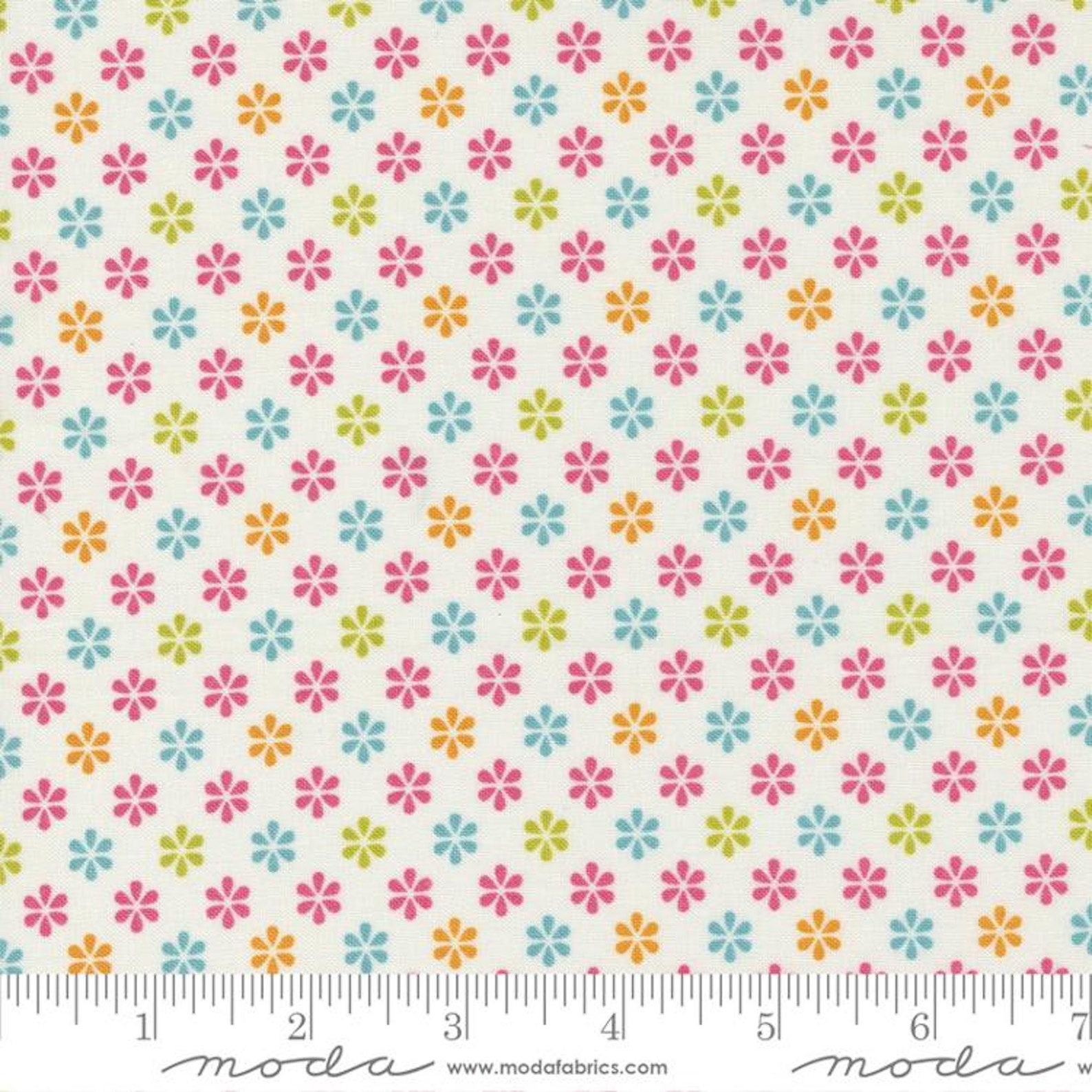 Moda Fabric Maureen Mccormick Flower Power Cloud 33715-11 Sold by 1/2 ...