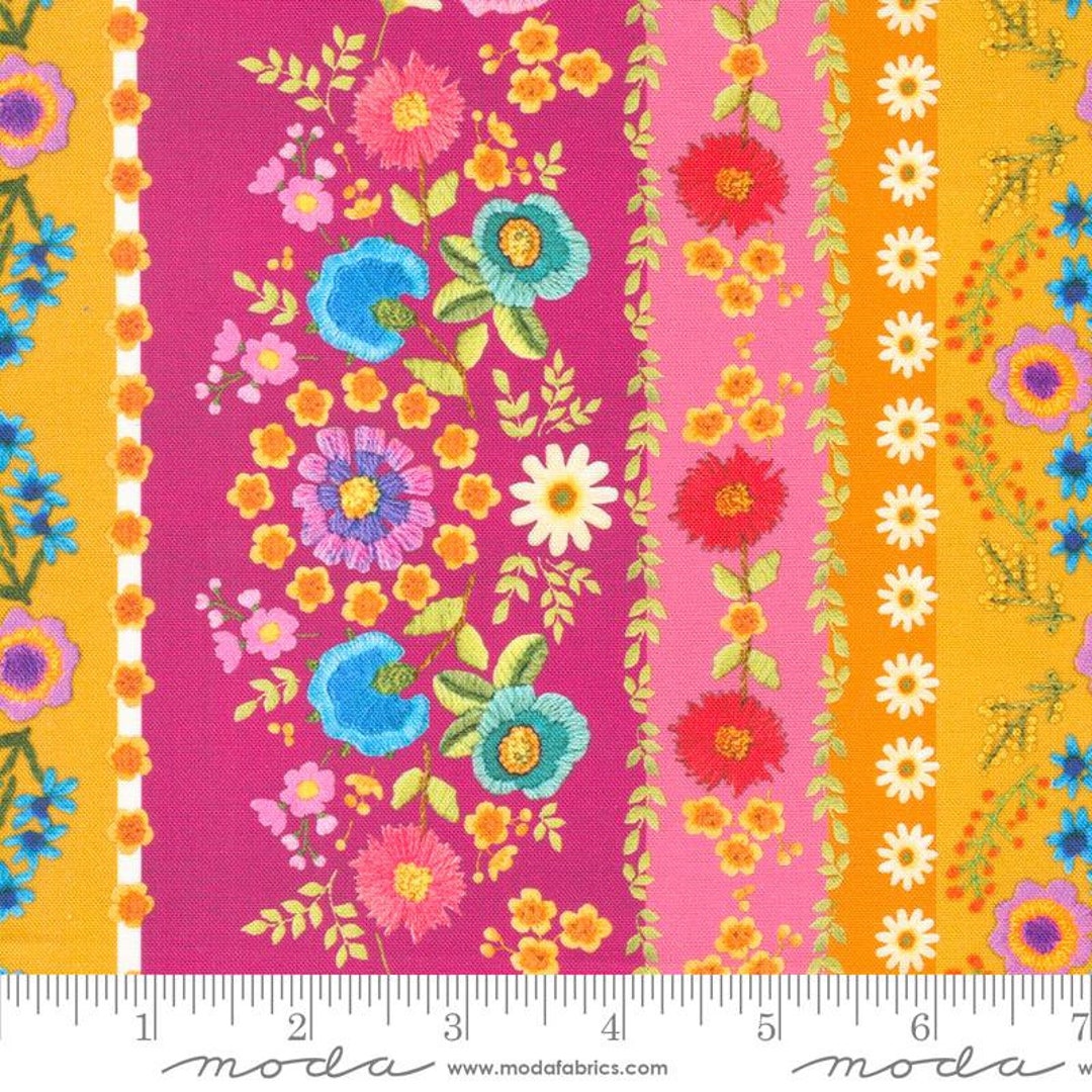 Moda Fabric Vintage Soul Hot Pink by Cathe Holden Sold by 1/2 Yard ...