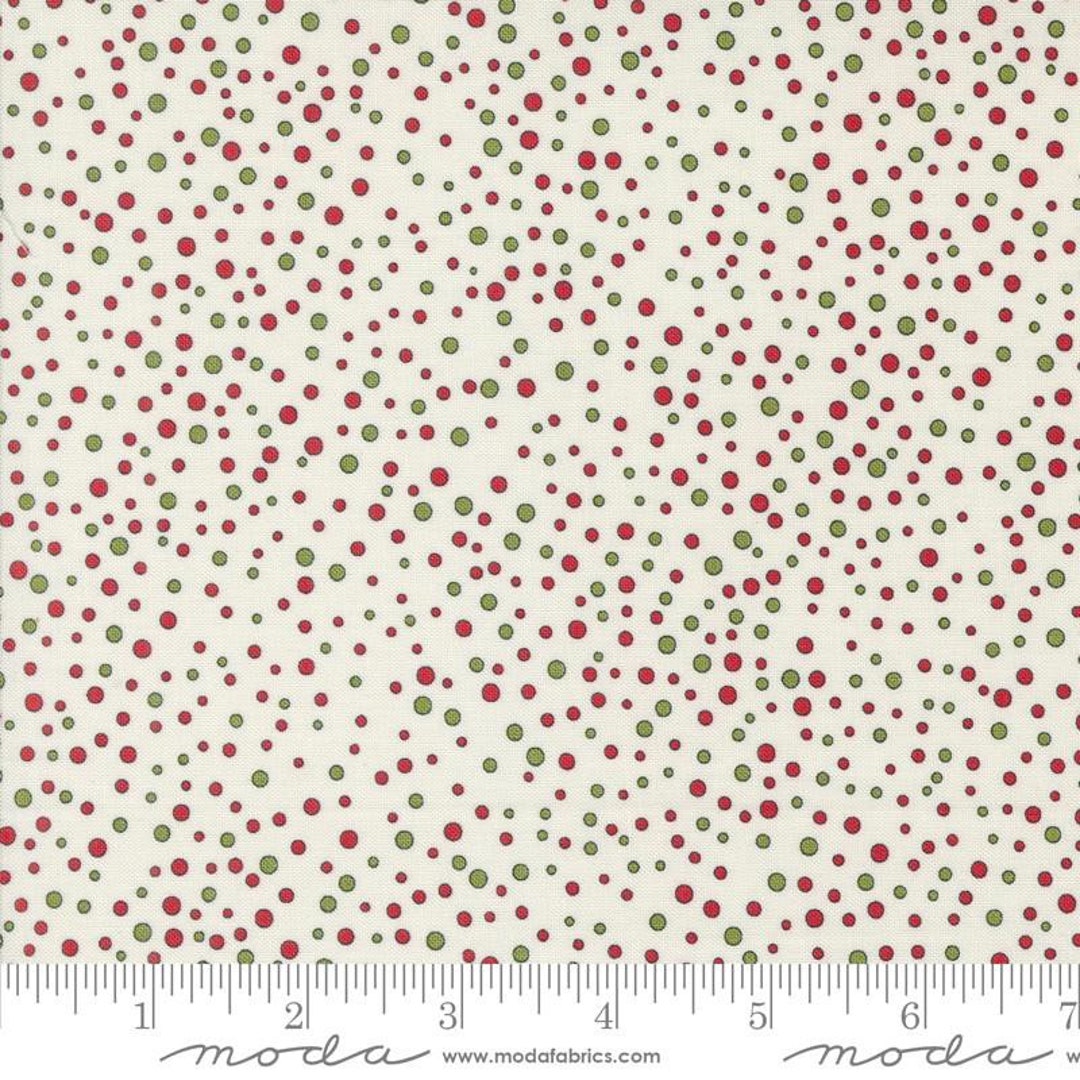 Moda Fabric on Dasher Snowballs Vanilla Dots Sold by 1/2 Yard - Etsy