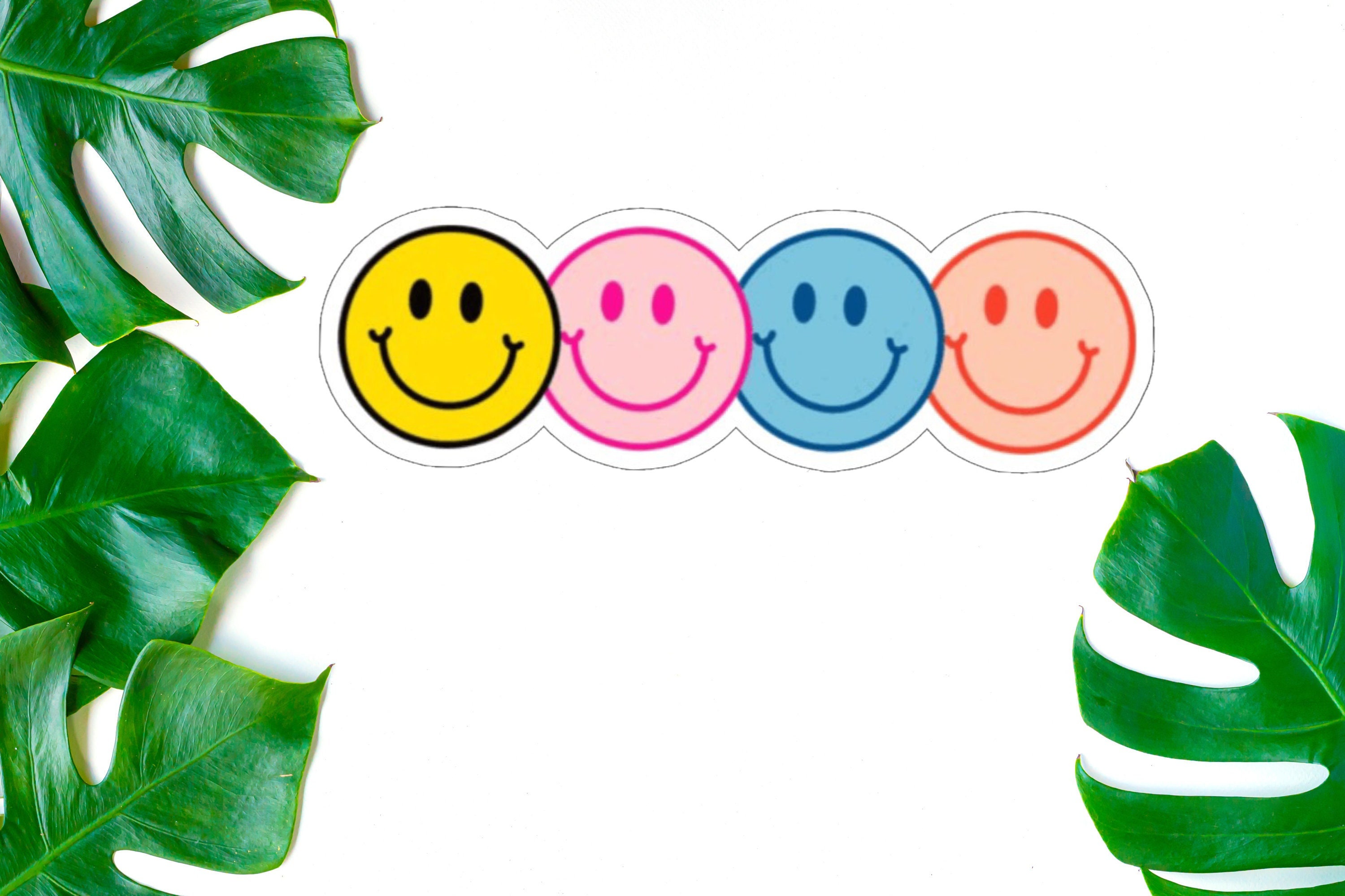 Smiley Face Sticker, Preppy Sticker, Trendy Sticker, Aesthetic Sticker ...