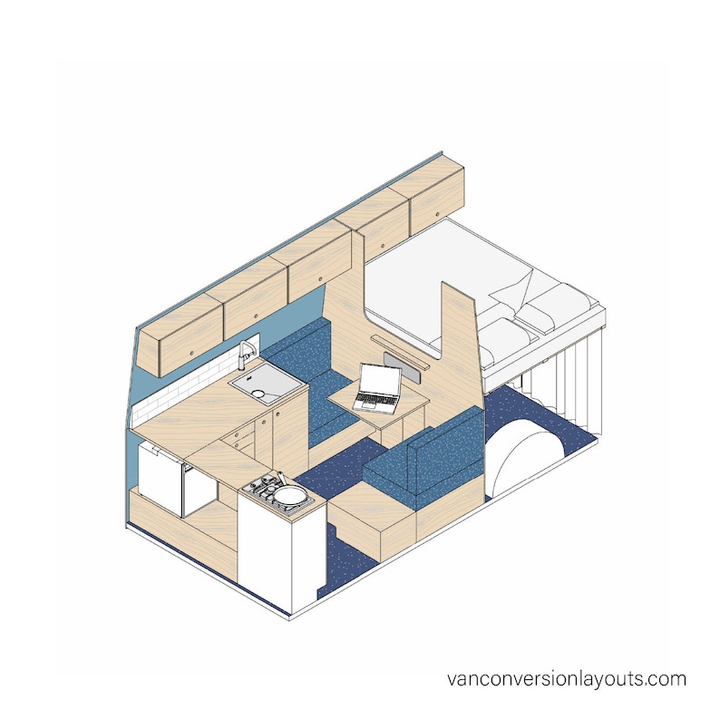 Remy - Van Conversion Layout for (L3H2) Fiat Ducato, Peugeot Boxer and ...