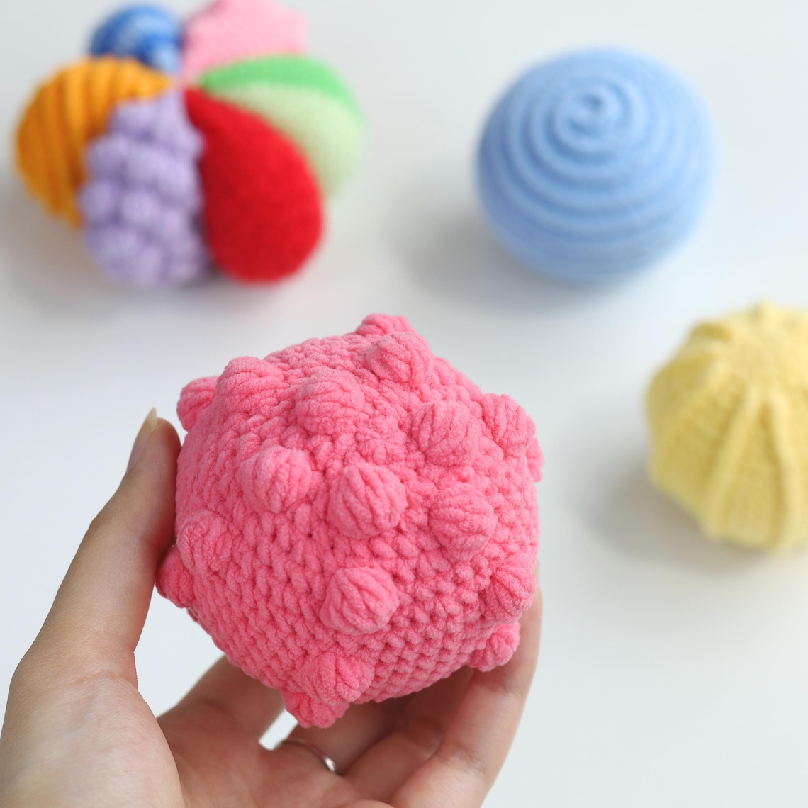 4in1 Sensory Balls Crochet Pattern, Montessori Sensory Ball, Fidget Toy ...